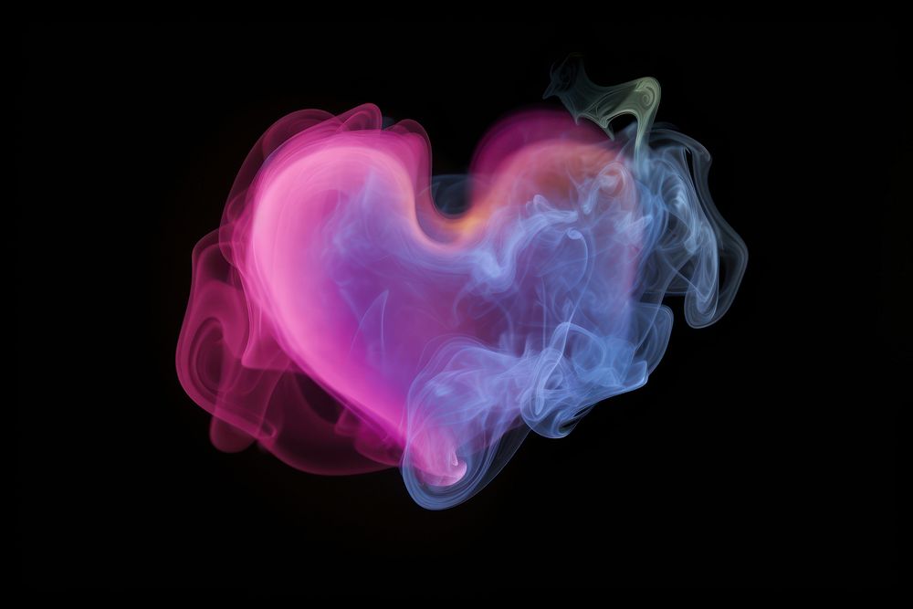 Heart fog effect purple smoke | Free Photo Illustration - rawpixel