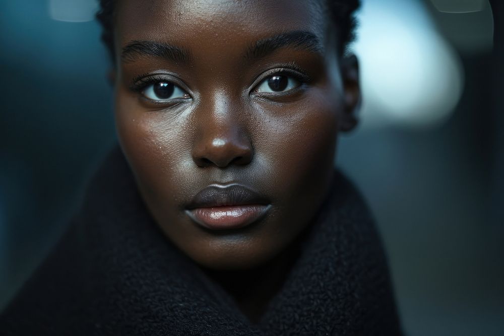Black female model portrait black | Premium Photo - rawpixel