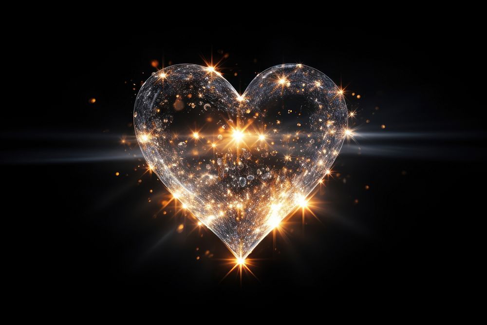 Heart flare effect night black | Premium Photo Illustration - rawpixel