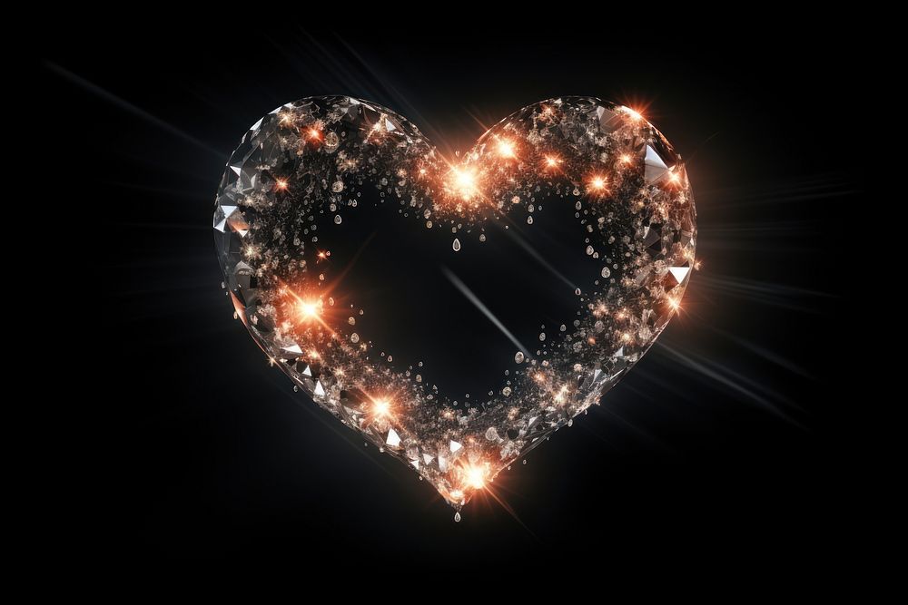 Heart flare effect black background | Premium Photo Illustration - rawpixel