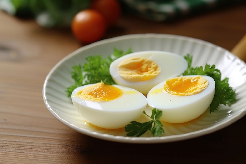 Boiled egg plate food vegetable. | Premium Photo - rawpixel