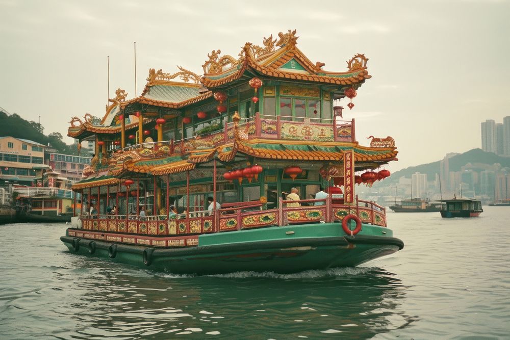 Chinese huge boat architecture watercraft | Premium Photo - rawpixel