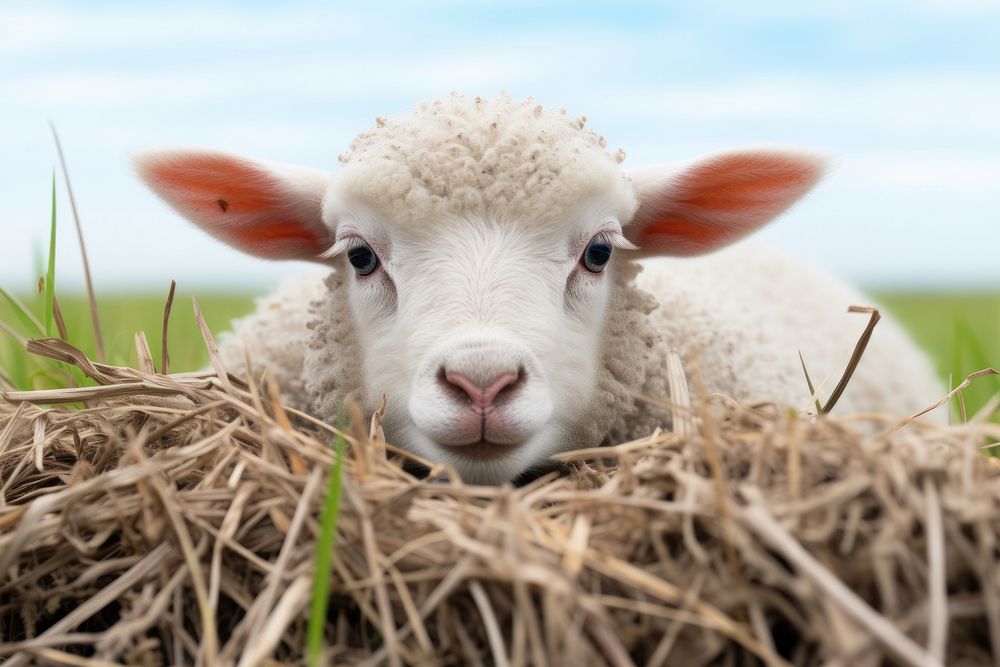 Baby sheep grass field livestock | Premium Photo - rawpixel