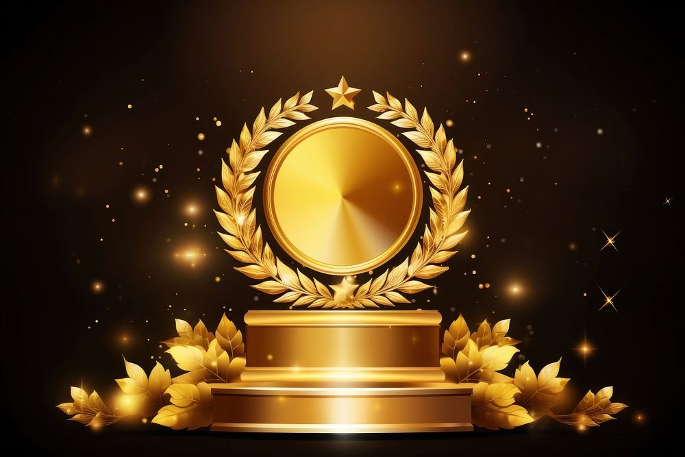 Gold award gold achievement success. | Free Photo Illustration - rawpixel