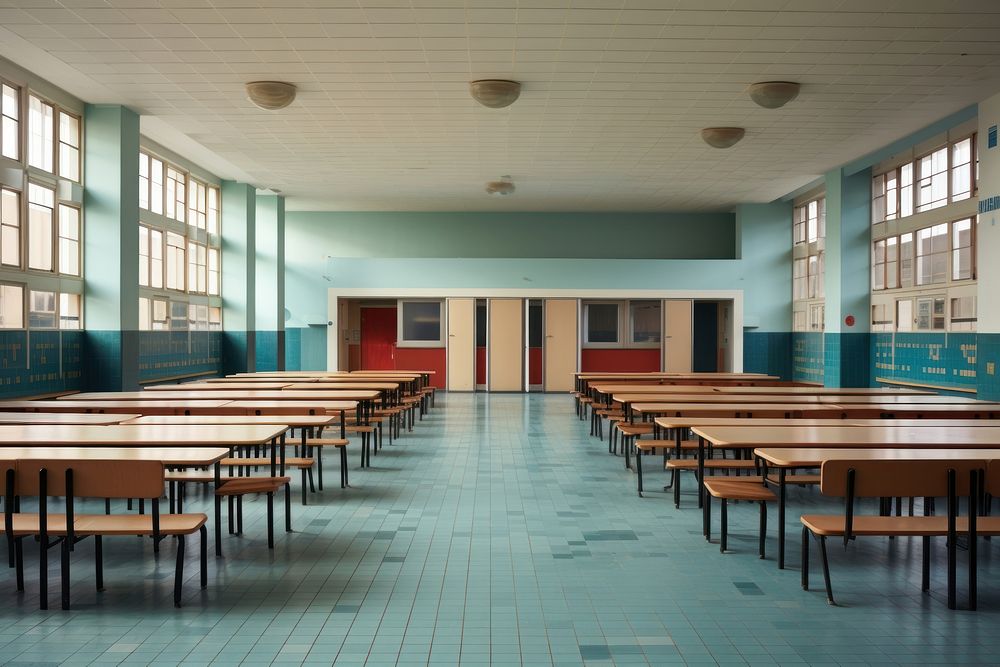 Empty school canteen architecture classroom | Free Photo - rawpixel