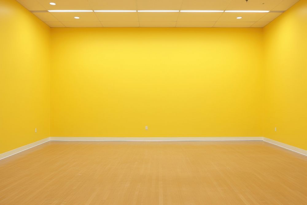 Empty yellow room flooring architecture | Free Photo - rawpixel