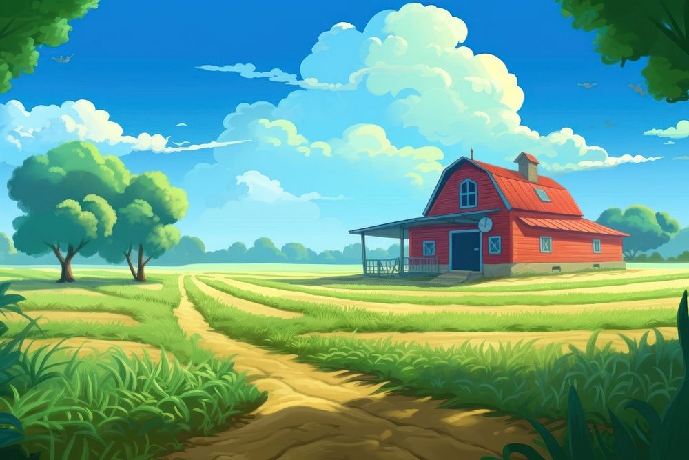 Farm background wallpaper architecture agriculture | Premium Photo ...