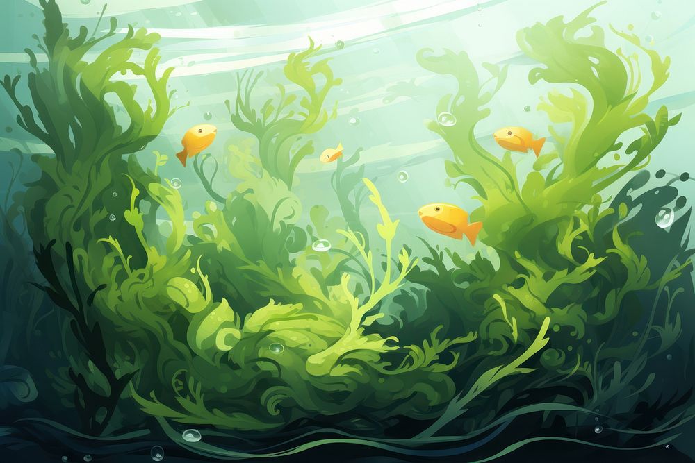 Seaweed vector aquarium outdoors nature. | Premium Photo Illustration ...