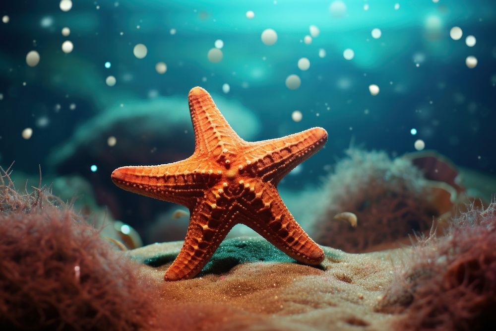 Starfish theme background outdoors animal | Premium Photo Illustration ...