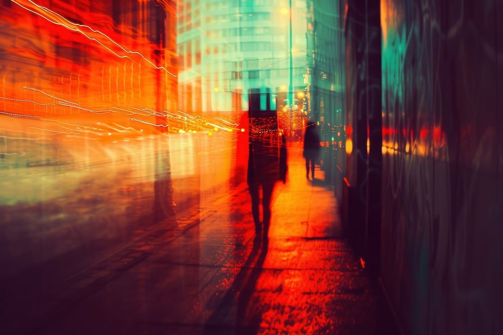 Street abstract background backgrounds walking | Premium Photo ...