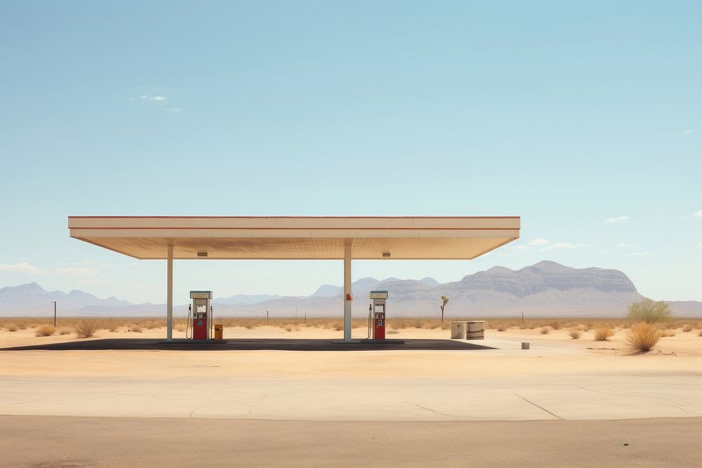 Empty gas station desert western | Free Photo - rawpixel