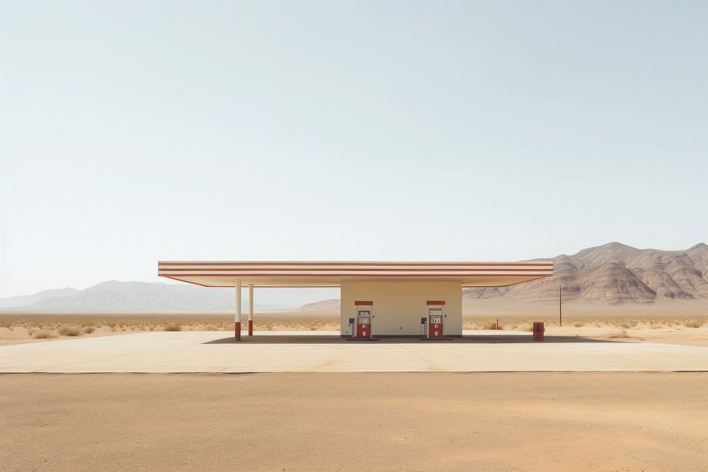 Empty gas station desert western | Free Photo - rawpixel