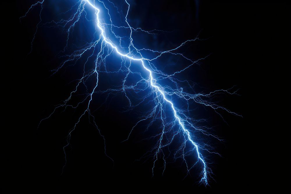 Blue Lightning lightning thunderstorm backgrounds. | Premium Photo ...