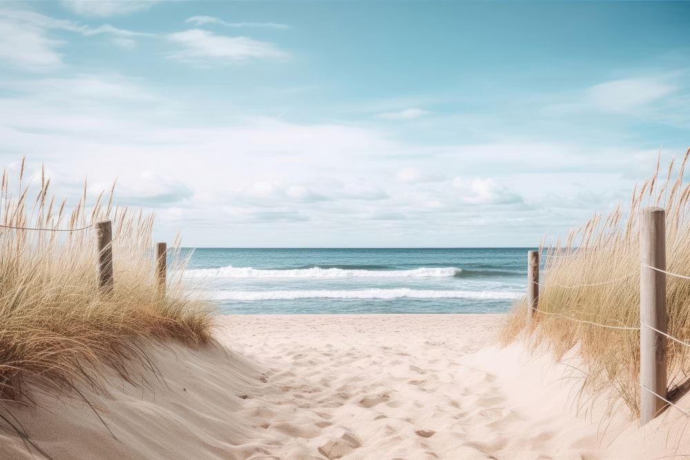 Beach landscape outdoors horizon nature. | Free Photo - rawpixel
