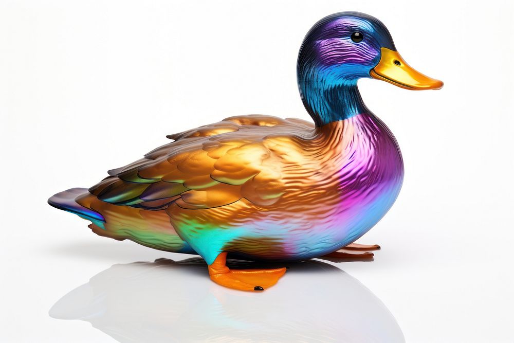 Duck iridescent animal bird white | Free Photo Illustration - rawpixel