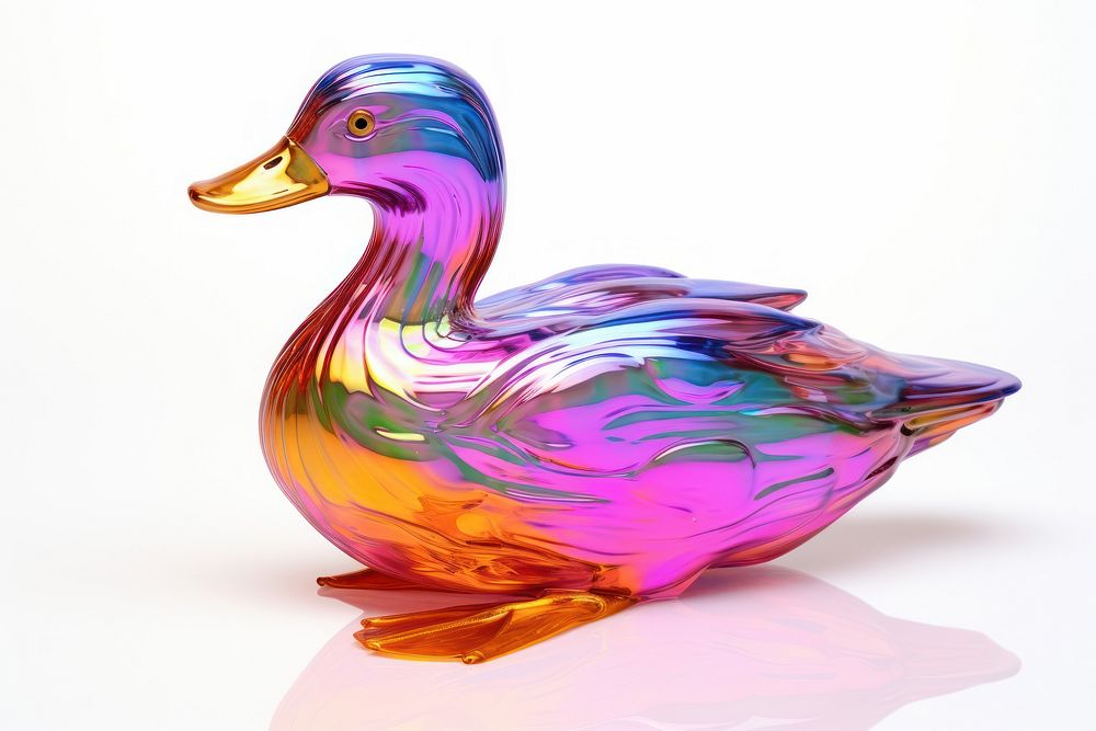 Duck iridescent animal bird representation. | Free Photo Illustration ...
