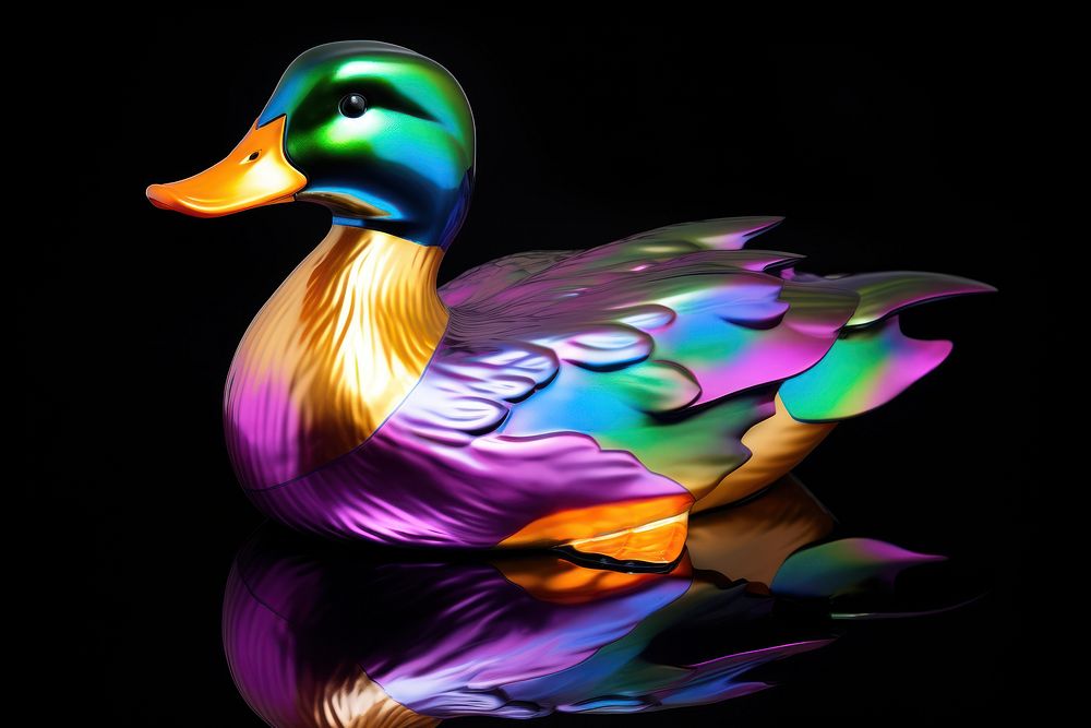 Duck iridescent animal bird representation | Free Photo Illustration ...