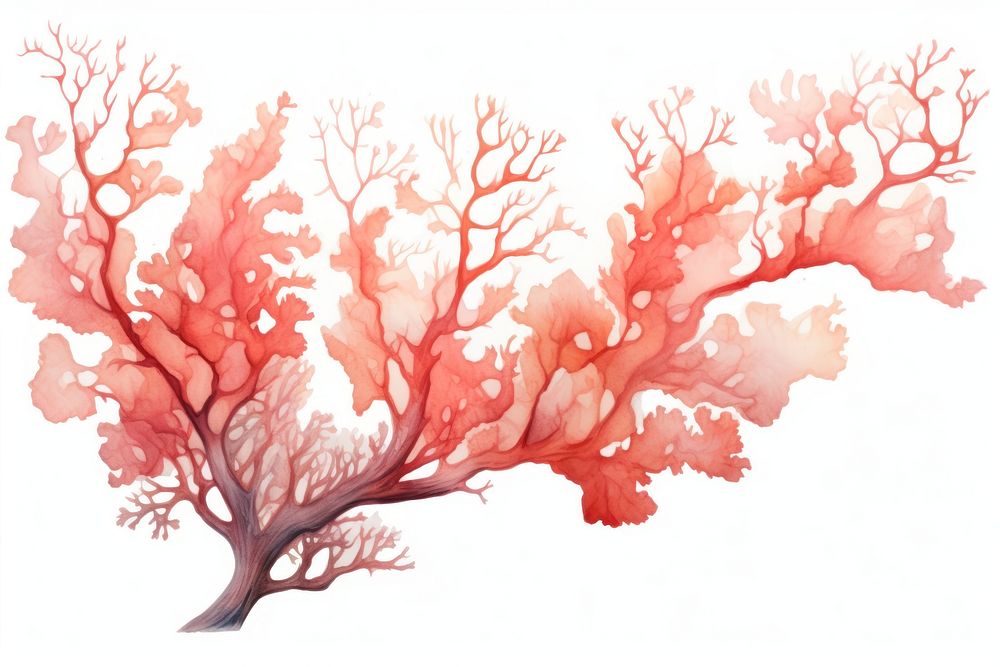 Coral painting outdoors drawing. | Free Photo Illustration - rawpixel