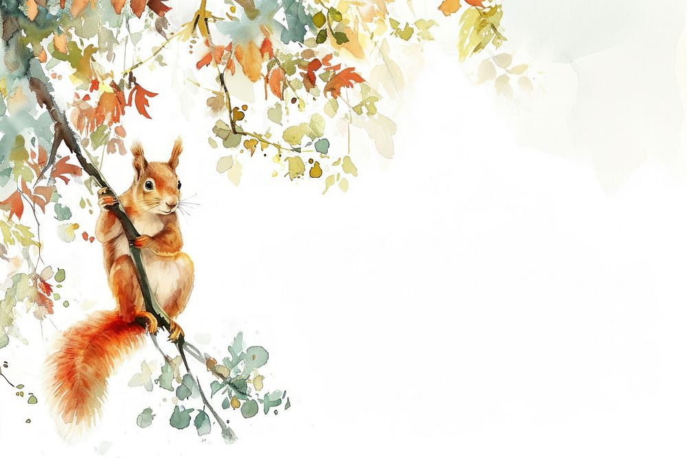 Squirrel border animal mammal rodent. | Free Photo Illustration - rawpixel