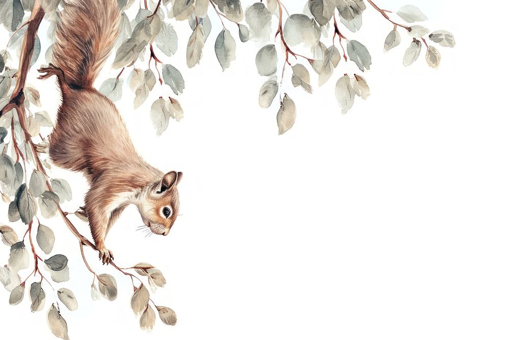 Squirrel border wildlife animal mammal | Free Photo Illustration - rawpixel