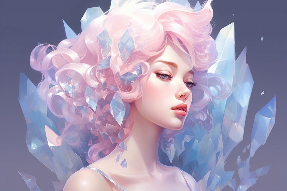 Crystal portrait adult art. | Free Photo Illustration - rawpixel