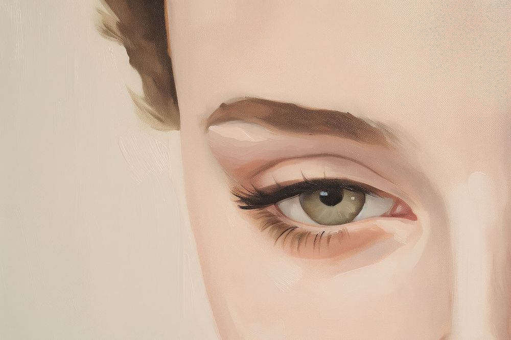 Close half face painting portrait | Premium Photo Illustration - rawpixel