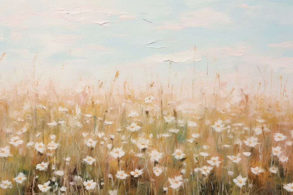 Pastel meadow painting backgrounds outdoors. | Premium Photo ...