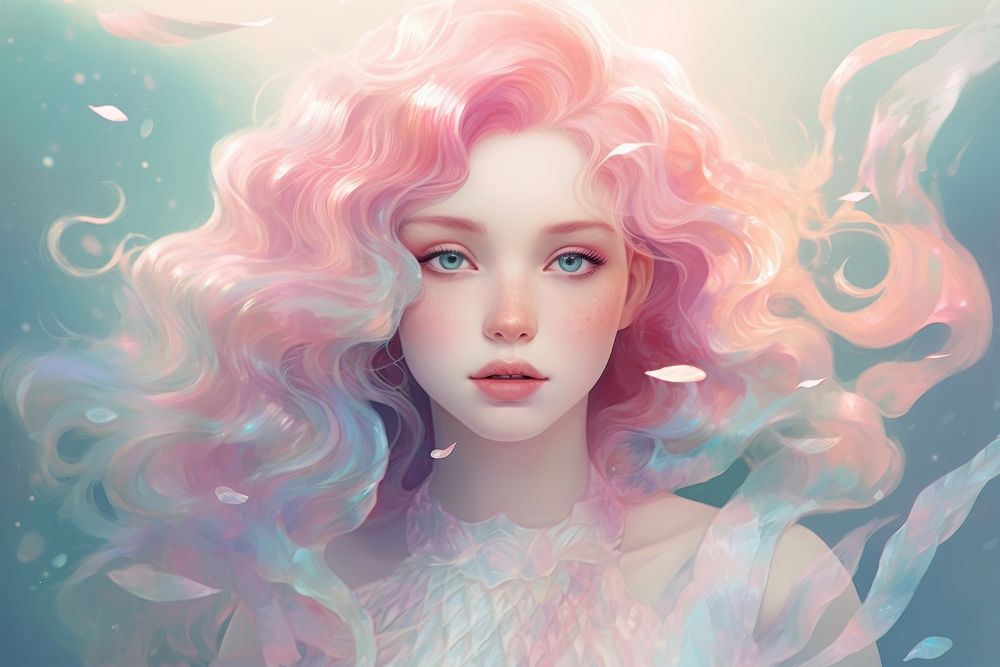 Mermaid portrait photography creativity. | Premium Photo Illustration ...