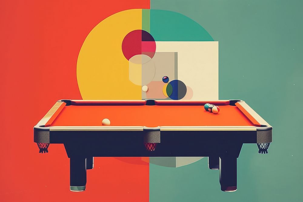 Table fun pool table eight-ball. | Premium Photo Illustration - rawpixel