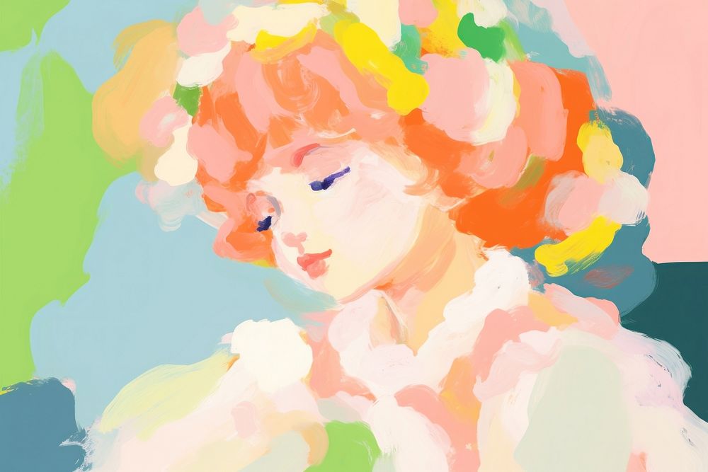 Little girl painting art abstract. | Premium Photo Illustration - rawpixel