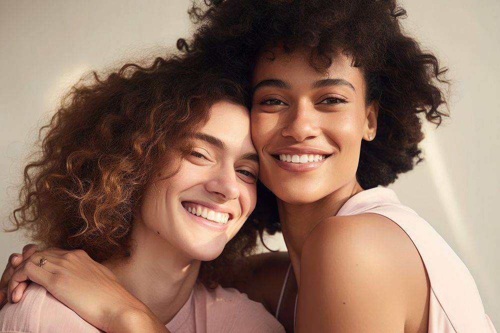 Mixed race women portrait laughing | Free Photo - rawpixel
