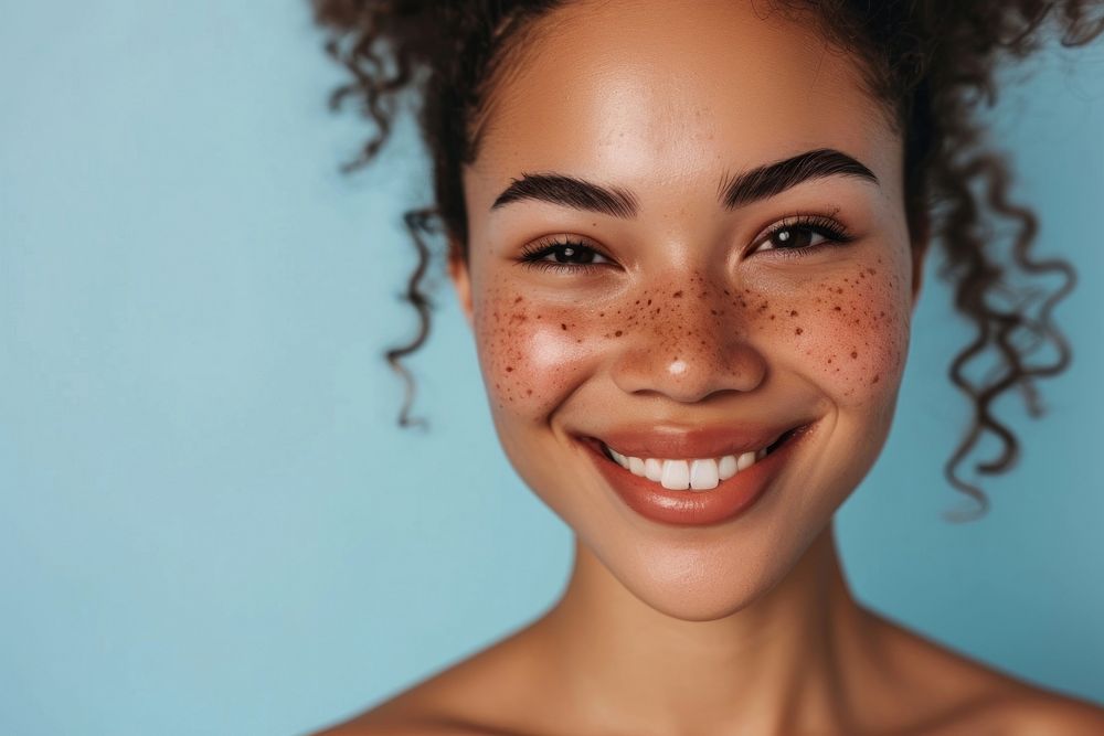 Happy multiracial young woman face | Premium Photo - rawpixel