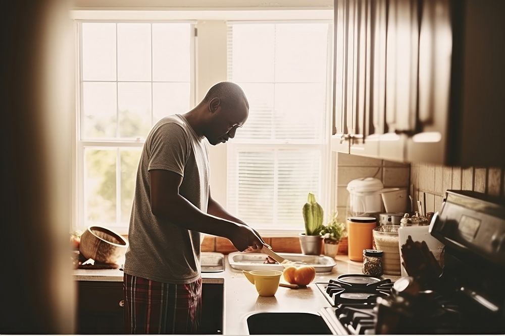 African American man cooking food | Free Photo - rawpixel