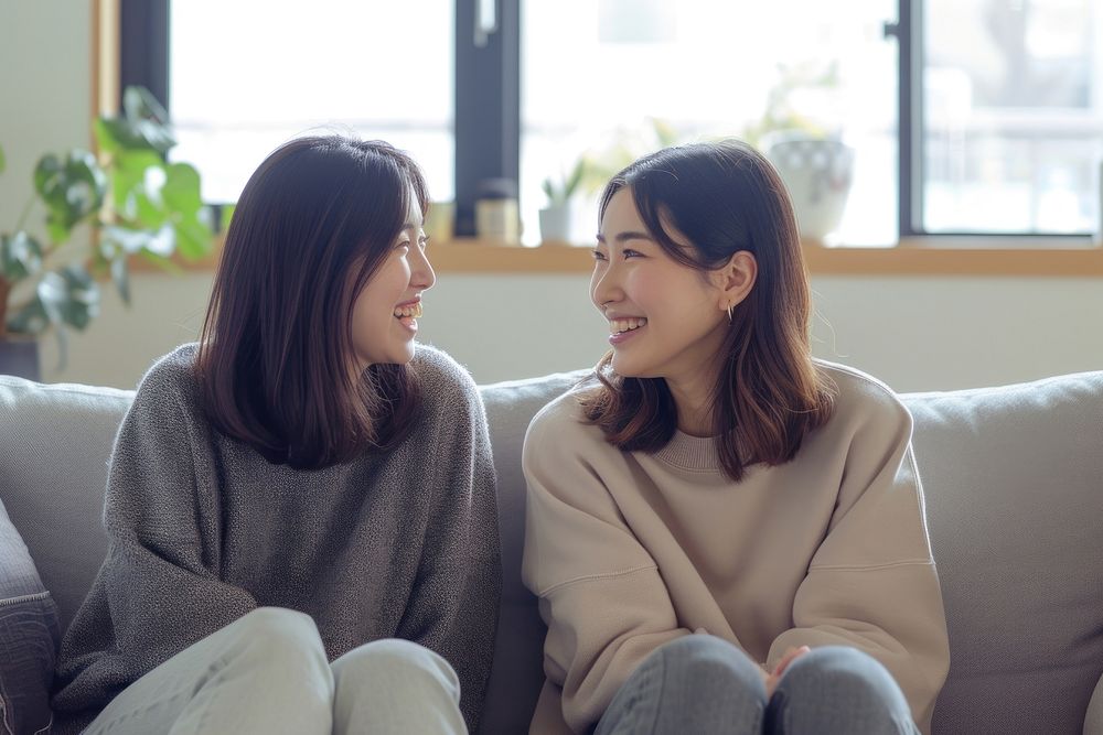 East asian female couple conversation | Free Photo - rawpixel