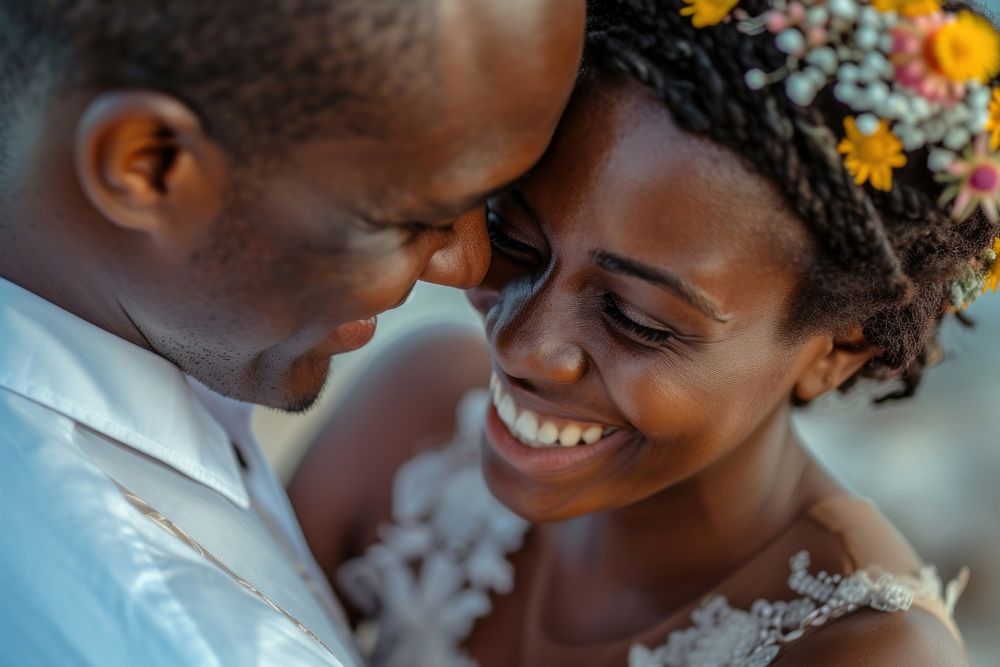 African couple portrait married wedding. | Free Photo - rawpixel