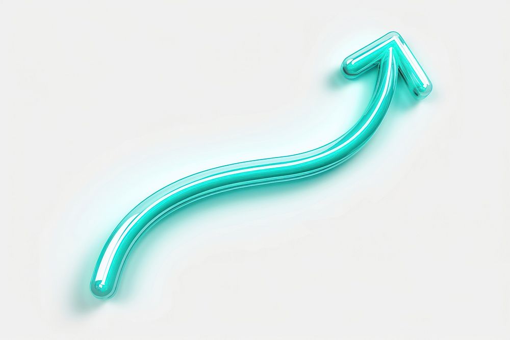 Teal neon curve arrow turquoise | Premium Photo Illustration - rawpixel