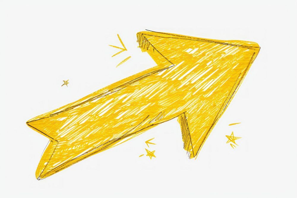 Yellow arrow symbol shape line | Free Photo Illustration - rawpixel