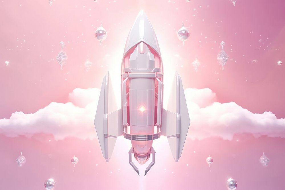 Rocket crystal art spacecraft. | Premium Photo Illustration - rawpixel