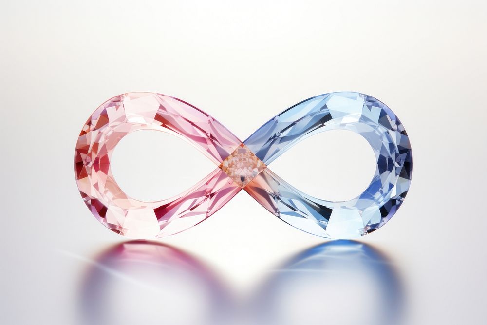 Pastel infinity symbol gemstone jewelry | Premium Photo Illustration ...