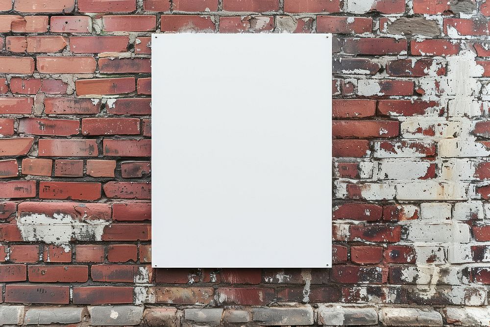 Paper poster brick wall architecture. | Free Photo - rawpixel