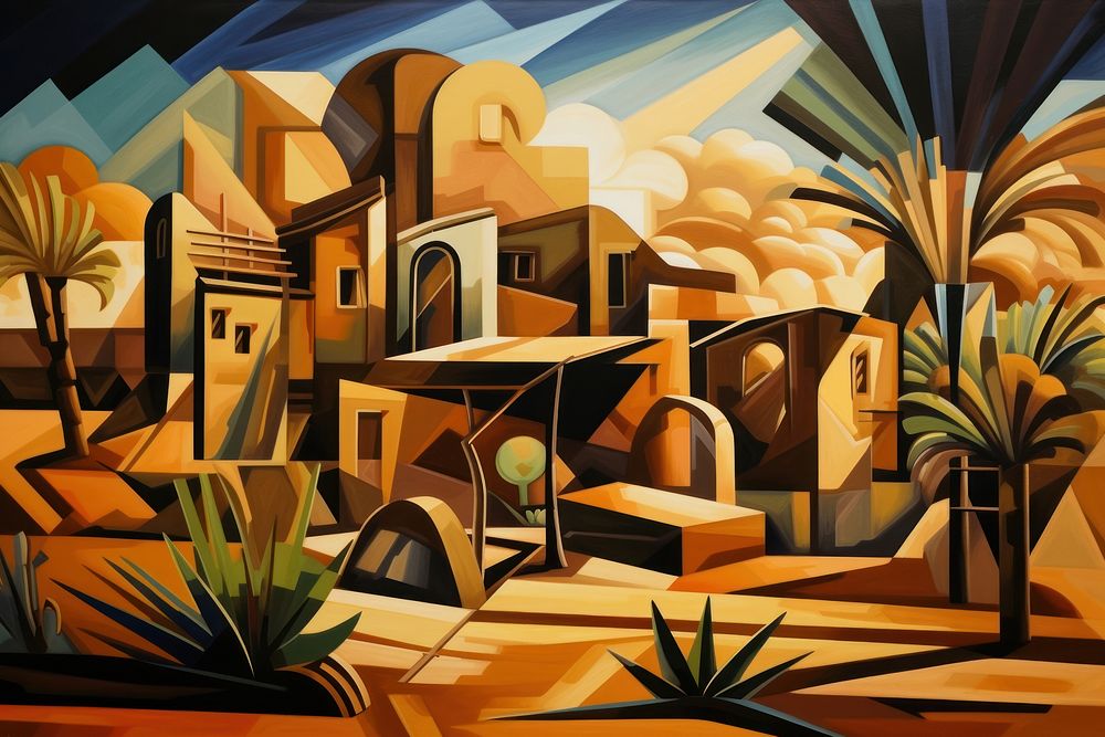 Oasis painting art drawing | Free Photo Illustration - rawpixel