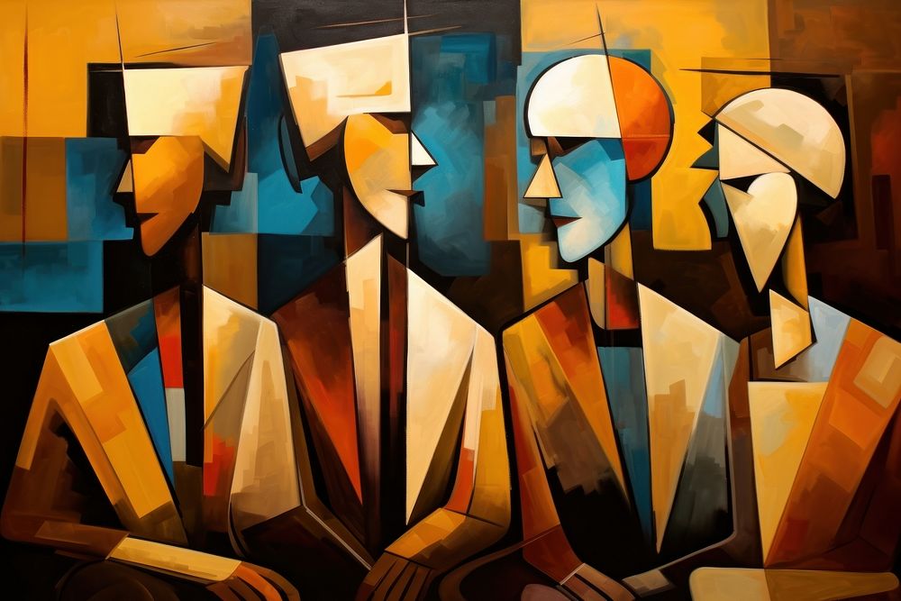 People painting art representation. | Premium Photo Illustration - rawpixel