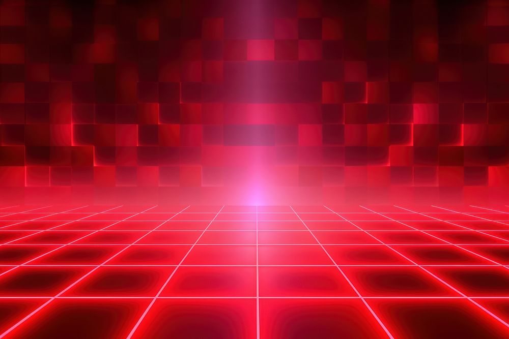 Red grid pattern neon light | Free Photo Illustration - rawpixel