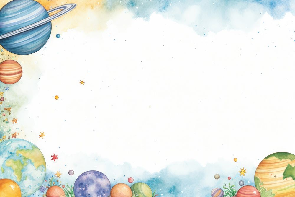 Planets Colored Pencil On Paper Images | Free Photos, PNG Stickers ...