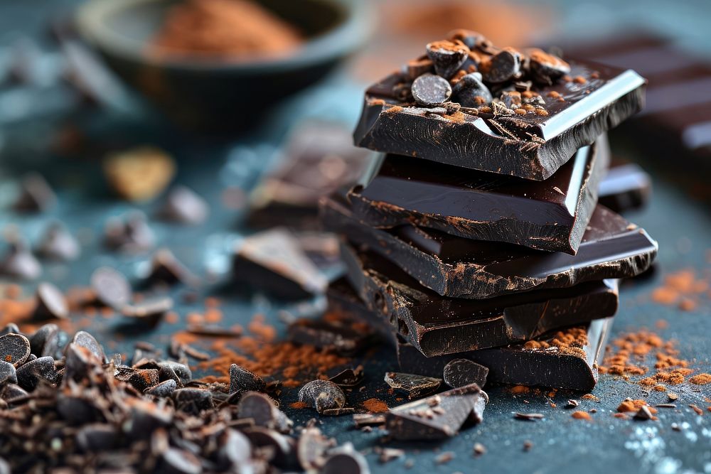 Dark chocolate stack dessert food | Free Photo - rawpixel