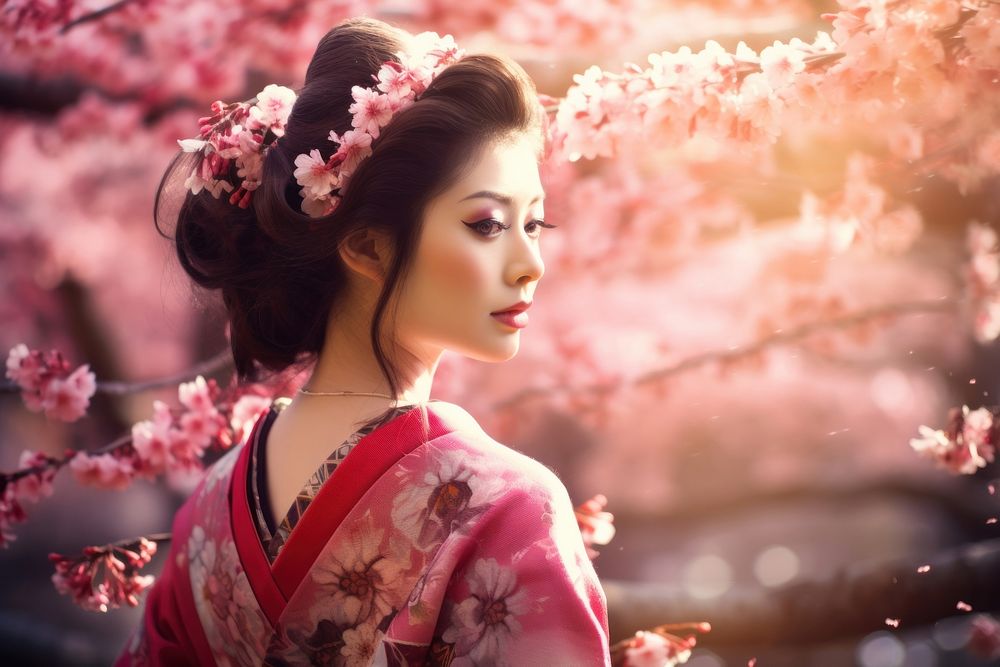 Geisha blossom fashion flower. | Premium Photo - rawpixel