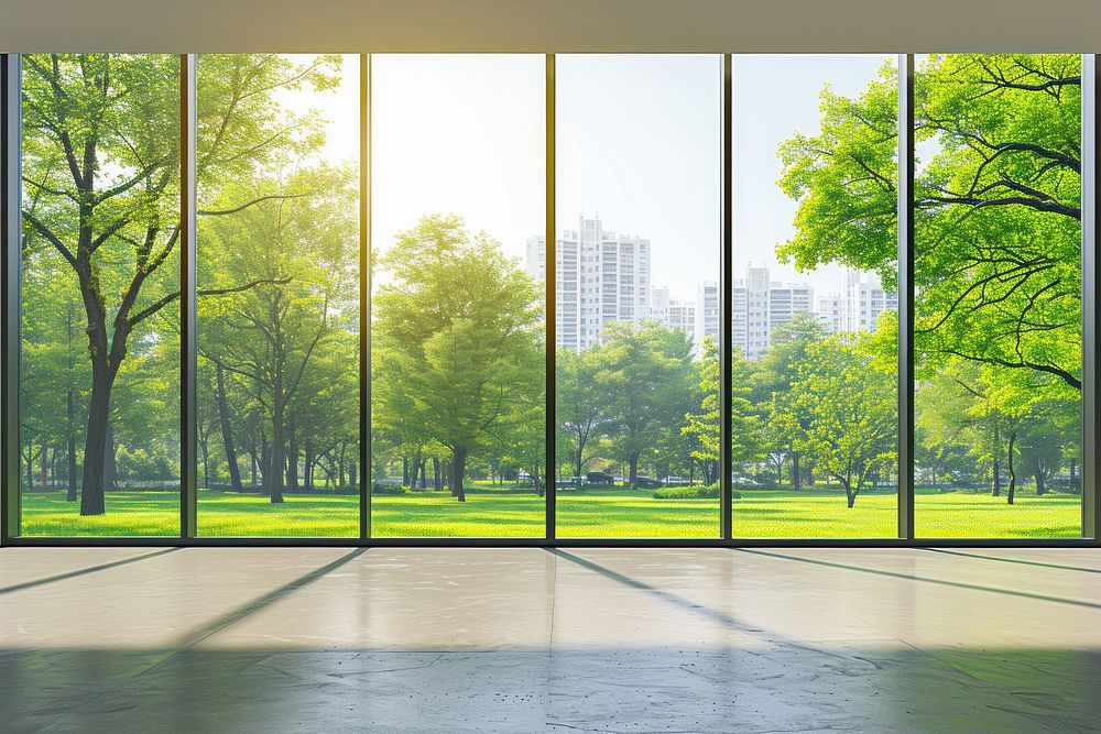 Large window see city park | Premium Photo - rawpixel