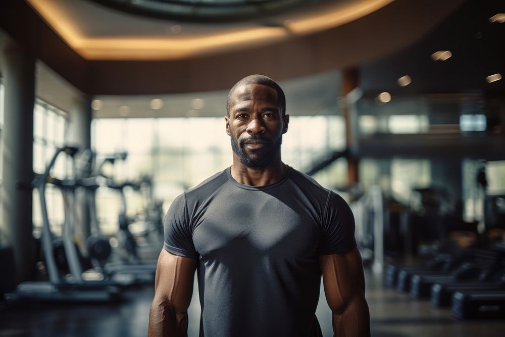 Trainer African man adult gym | Free Photo - rawpixel