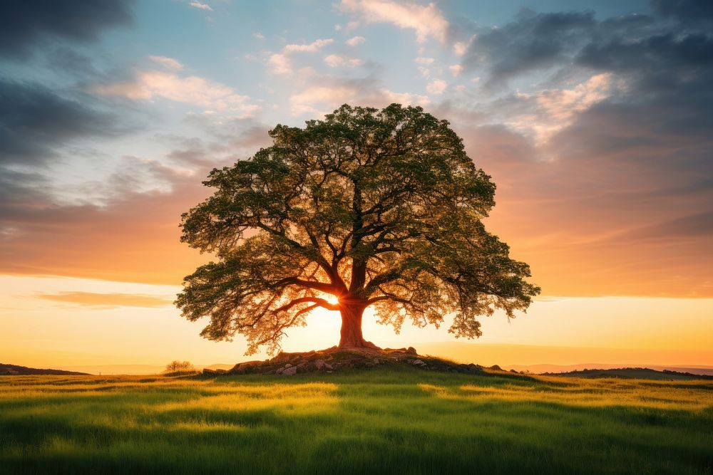 Oak tree landscape outdoors nature. | Premium Photo - rawpixel