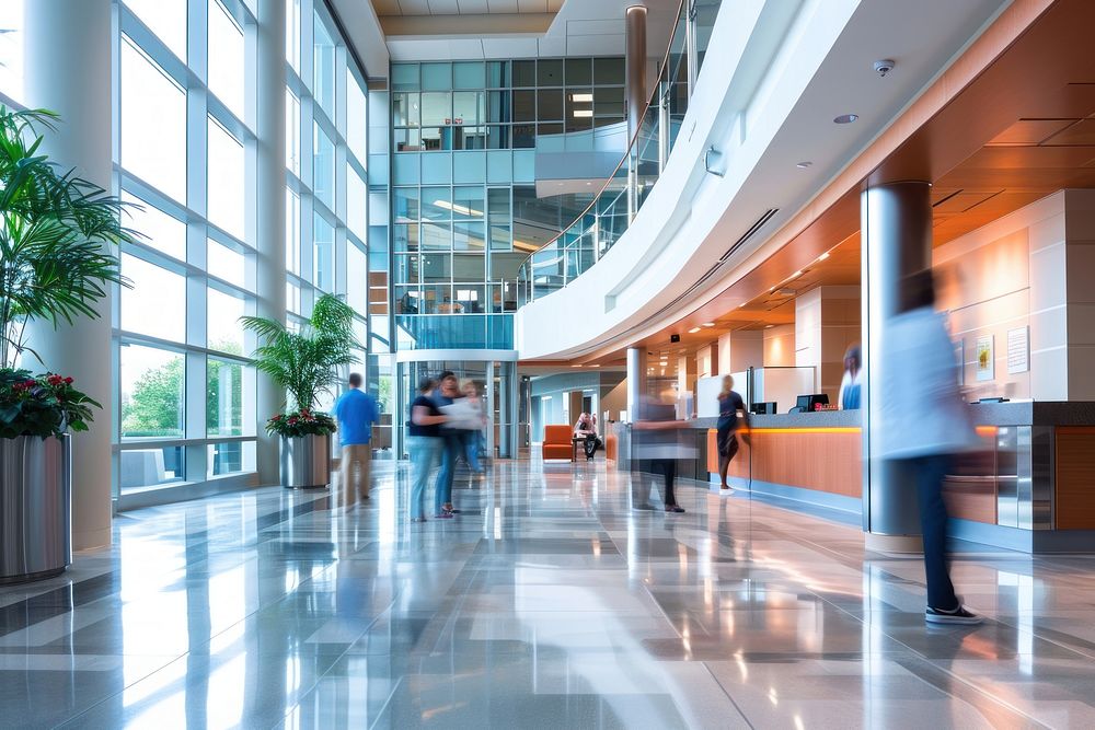 Staff Busy Lobby Area Modern | Free Photo - rawpixel